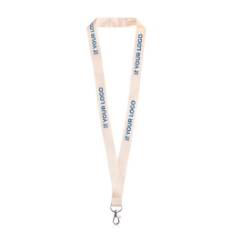 Lanyard in Naturfarbe aus Bio-Baumwolle, 2 cm breit | Ab 0,52€